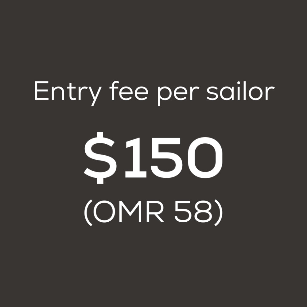 Entry fee per sailor – MUSSANAH RACE WEEK